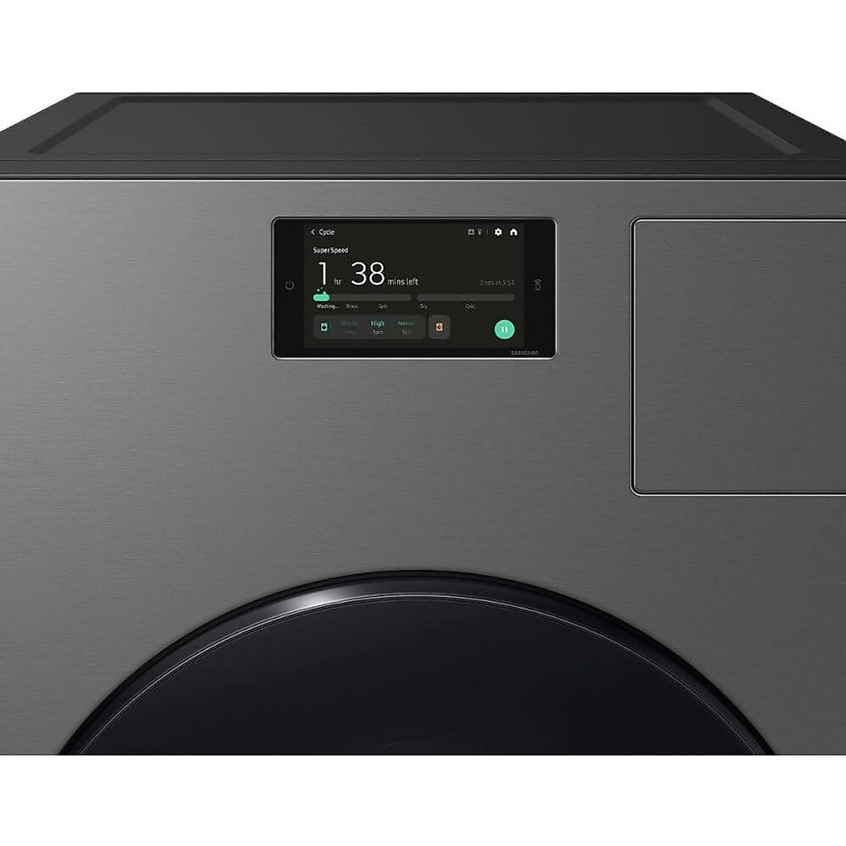 SAMSUNG WD53DBA900HZ Bespoke 5.3 Cu. Ft. Dark Steel Front Load All-in-One Washer/Dryer Combo