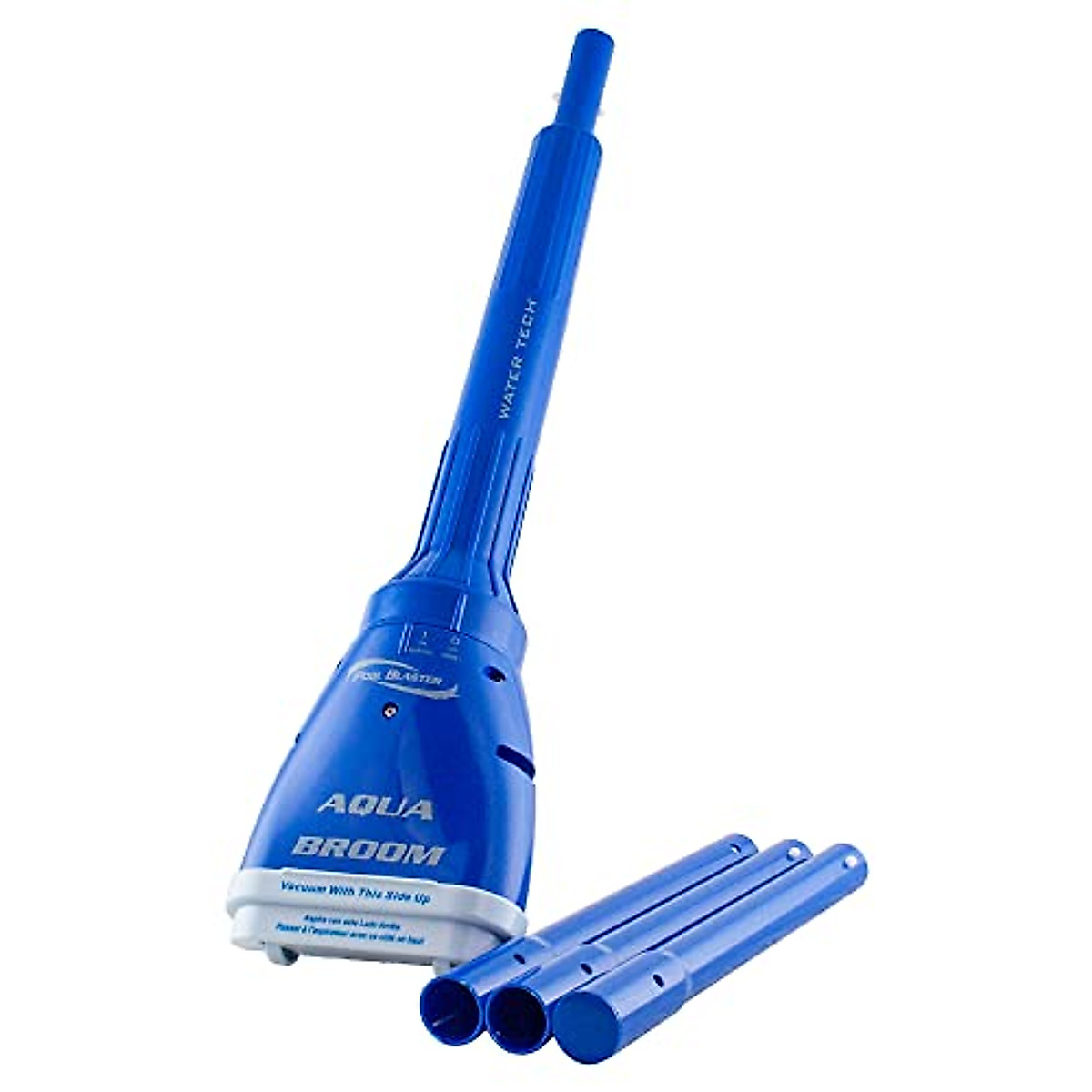 POOL BLASTER Aqua Broom Ultra Cordless Pool & Spa Vacuum w/Pole Set for Sand, Silt & Small Debris, Battery-Powered Handheld Hoseless - for Hot Tubs and Tight Spaces in Inground & Above Ground Pools