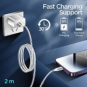 Magnetic Charging Cable,(6FT) Super Organized Charging Magnetic Absorption Nano Data Cable for Phone 14 pro max/13/12/11/XS/XS Max/XR/X/8/8 Plus/7/7 Plus/6s/6s Plus/6/6 Plus/SE/5s/5c/5/Pad/Pod-2 Pack
