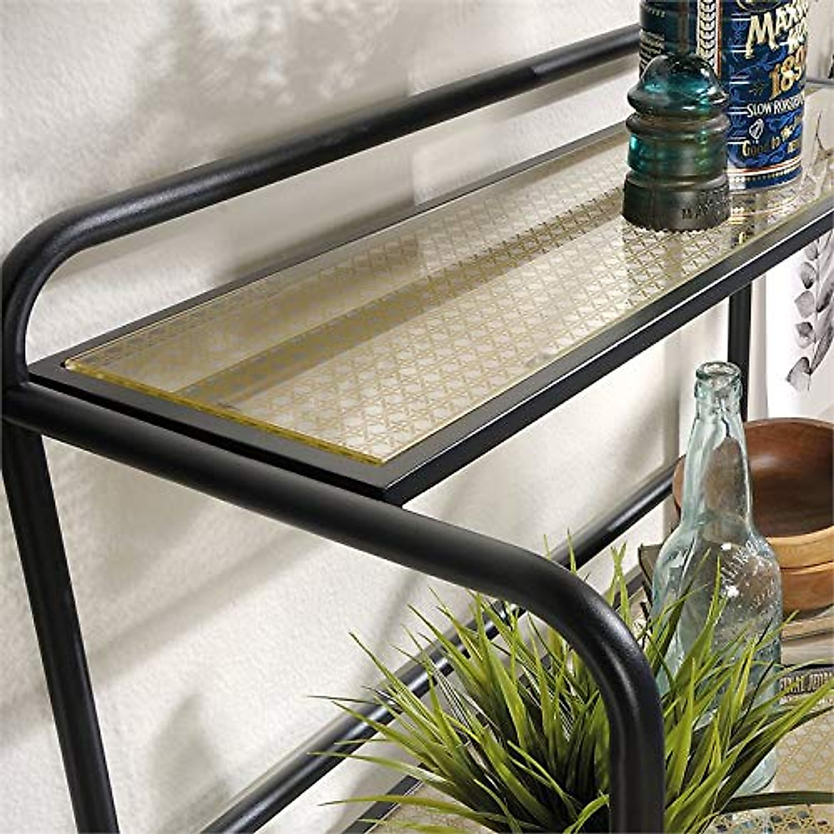 Sauder Boulevard Café Open Shelving, Black finish