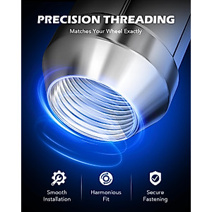 Orion Motor Tech M14x1.5 Lug Nuts with Cone Seat, 3/4" 19mm Hex 1.9x0.87 in. Chrome Plated Wheel Lug Nuts Compatible with Chevrolet Silverado Suburban 1500 Ford Expedition F-150 Ram 1500, Set of 24