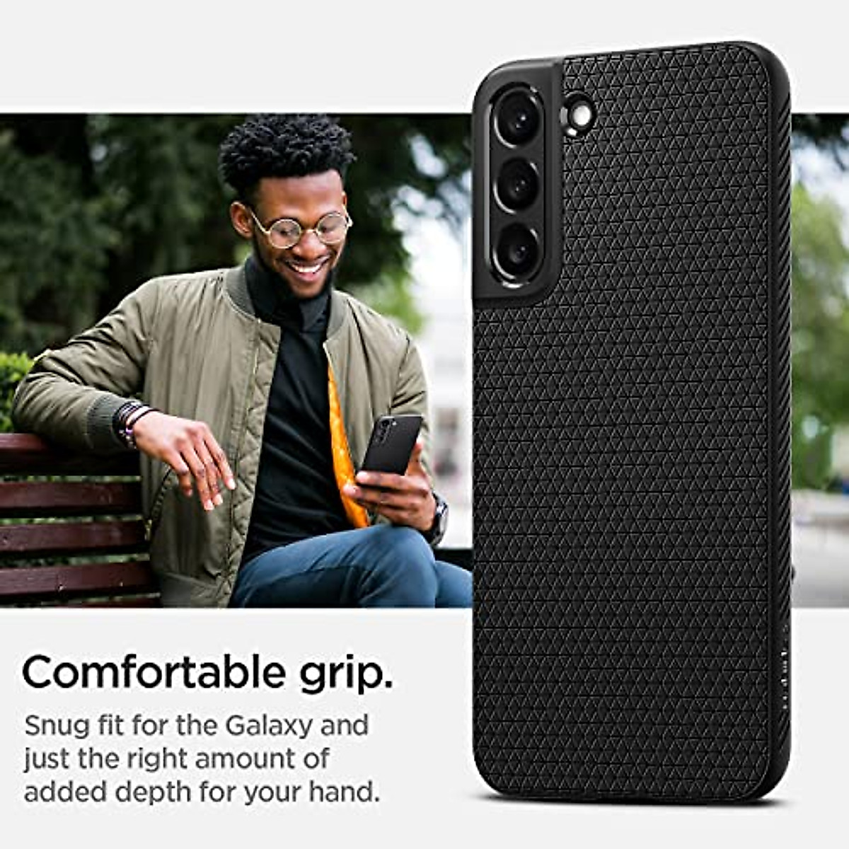 Spigen Liquid Air Armor Designed for Galaxy S22 Plus Case (2022) - Matte Black