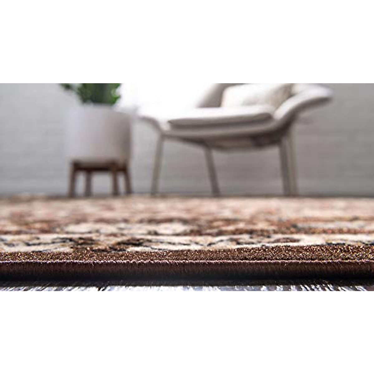 Unique Loom Espahan Collection Traditional Classic Inspired, Intricate Design Area Rug, 10 ft x 13 ft, Brown/Beige