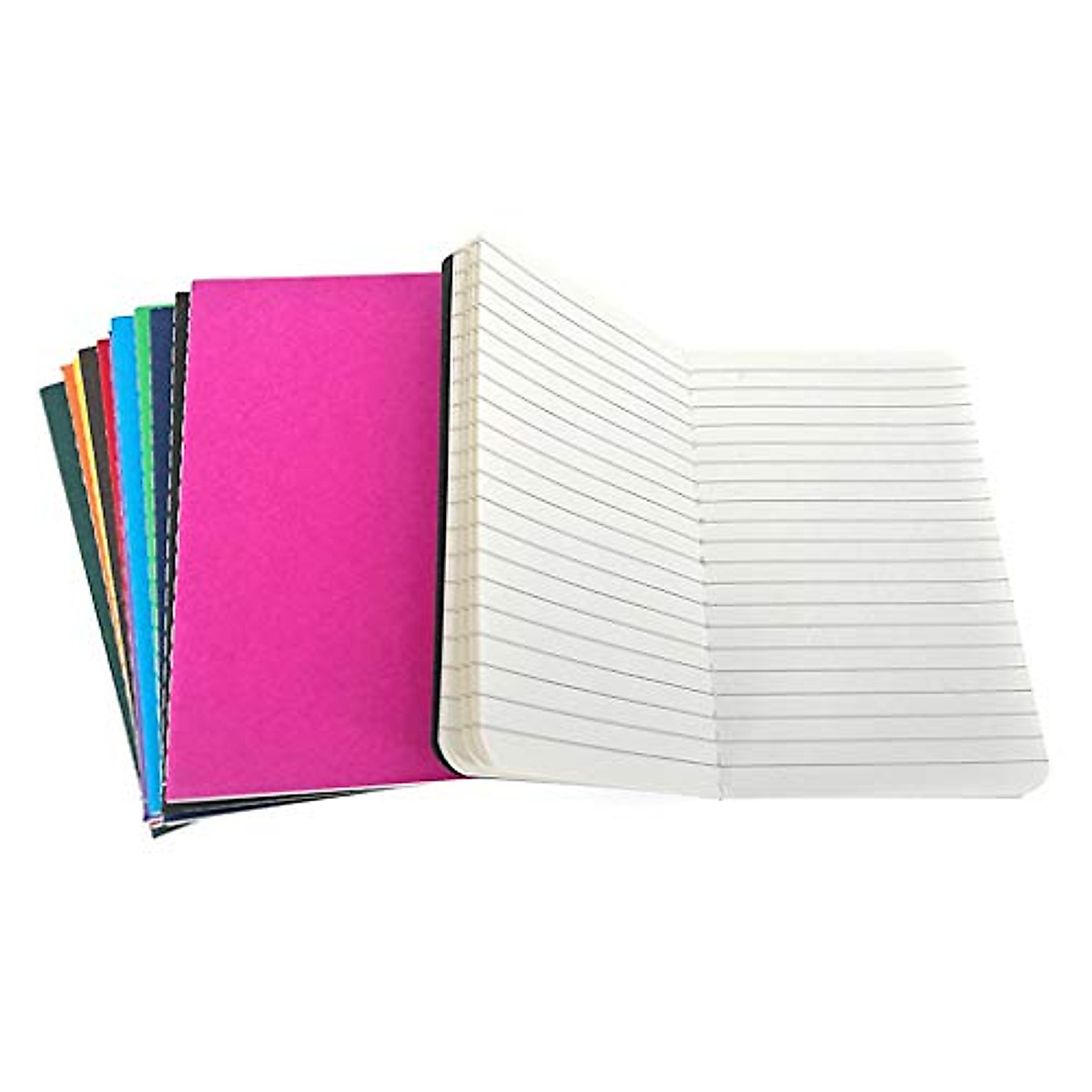 ALIMITOPIA Pocket Notebook Set,Thread-bound Mini Portable Journal Steno Diary Memo Pad Notebook MiniDaily NotePad-3.5x5.5",12 colors,24 Sheets,24 Pack(Ruled Pages)