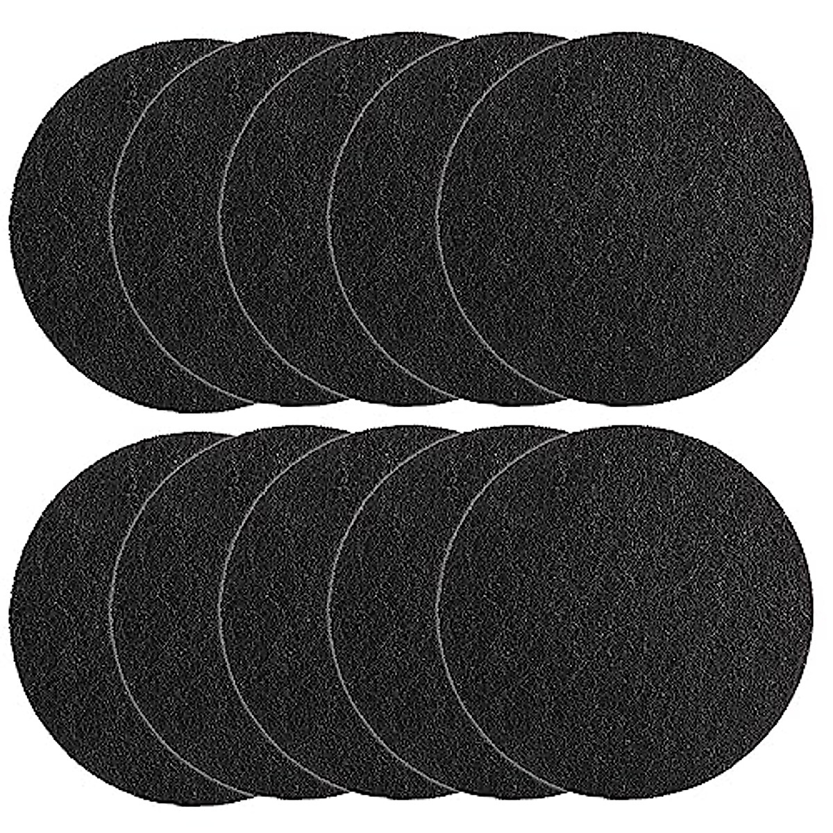 Charcoal Filters for Kitchen Compost Bin, 10 Pack Compost Filters for Countertop Bin Pail Replacement, Activated Charcoal Home Bucket Refill Sets, Round 6.7 Inch