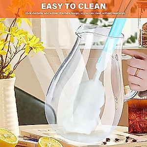 Glass Pitcher with Lid, 88 oz/2500ml Glass Water Pitcher with Precise Scale Line, Hot/Cold Water Jug, Iced Tea, Juice, Milk, Coffee, Lemonade Beverage Carafe with Lid