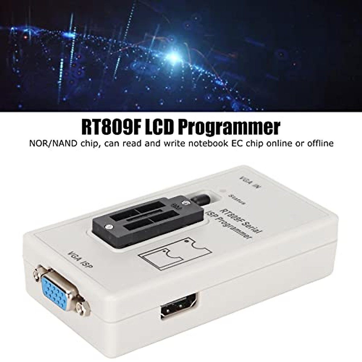 RT809F Programmer, VGA LCD Programmer NOR NAND Chip for Notebook