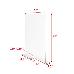 FixtureDisplays® 4PK Plexiglass Acrylic Closet Shelf Dividers for Clothes, Handbags, Purses, Books, Sweaters, Kitchen Pantry Shelve Organizers Adjustable Shelf Organizers & Storage 10082-2D