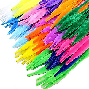 120 Pcs Colored Craft Pipe Cleaners Bump Chenille Stems 12 Colors for Creative Handmade DIY Art Craft,Ornaments,Kids