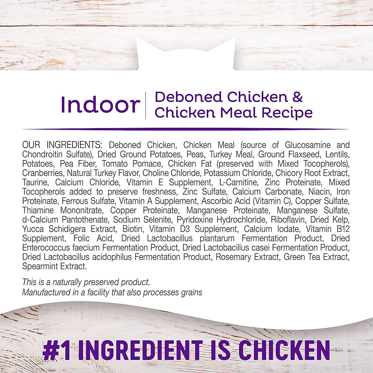 Wellness Natural Pet Food Complete Health Grain-Free Indoor Deboned Chicken Recipe Dry Cat Food, 5.5 Pound Bag