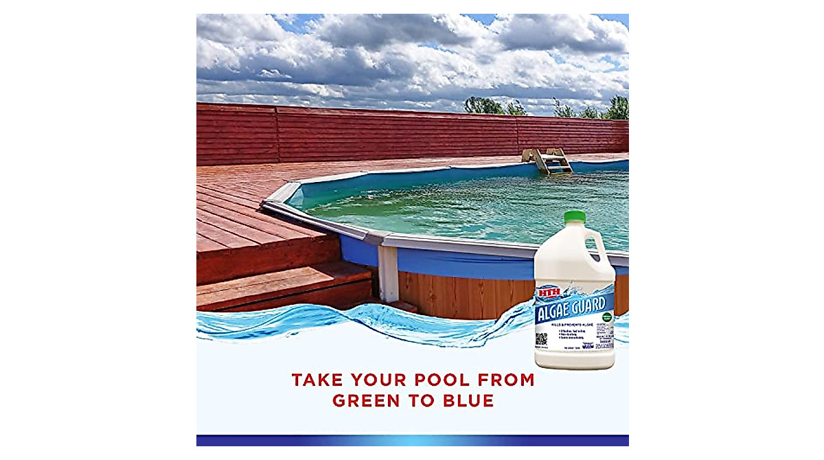 Kill Green Pool Algae: HTH Algae Guard 10 Algaecide 1 Gal