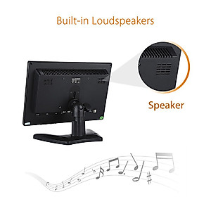 Eyoyo 10 Inch IPS LCD Monitor 1280x800 Resolution Support HDMI VGA BNC AV Input for PC TV Security Display(10 inch)