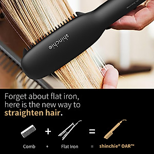 SHINCHIE Oar One Step Hair Straightener Brush, Ideal Heat Straightening Brush for Silky, Shiny Hair, Hot Comb for Women Without frizz