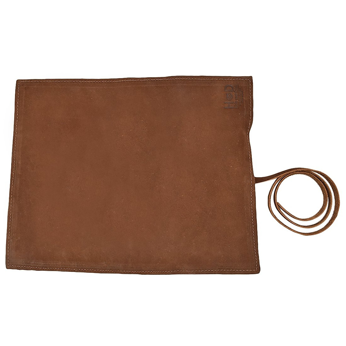 Rustic Leather Pencil Artist Craft Roll Organizer Soft Wrap Handmade by Hide & Drink :: Swayze Suede