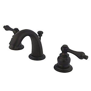 Elements of Design EB915AL Magellan Two Handle 4" to 8" Mini Widespread Lavatory Faucet with Pop-up, Oil Rubbed Bronze