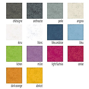 Garnier-Thiebaut, Set of 2, Luxury European Shower Mitts, Dolce Collection, Dark Orange, 100 Percent Cotton