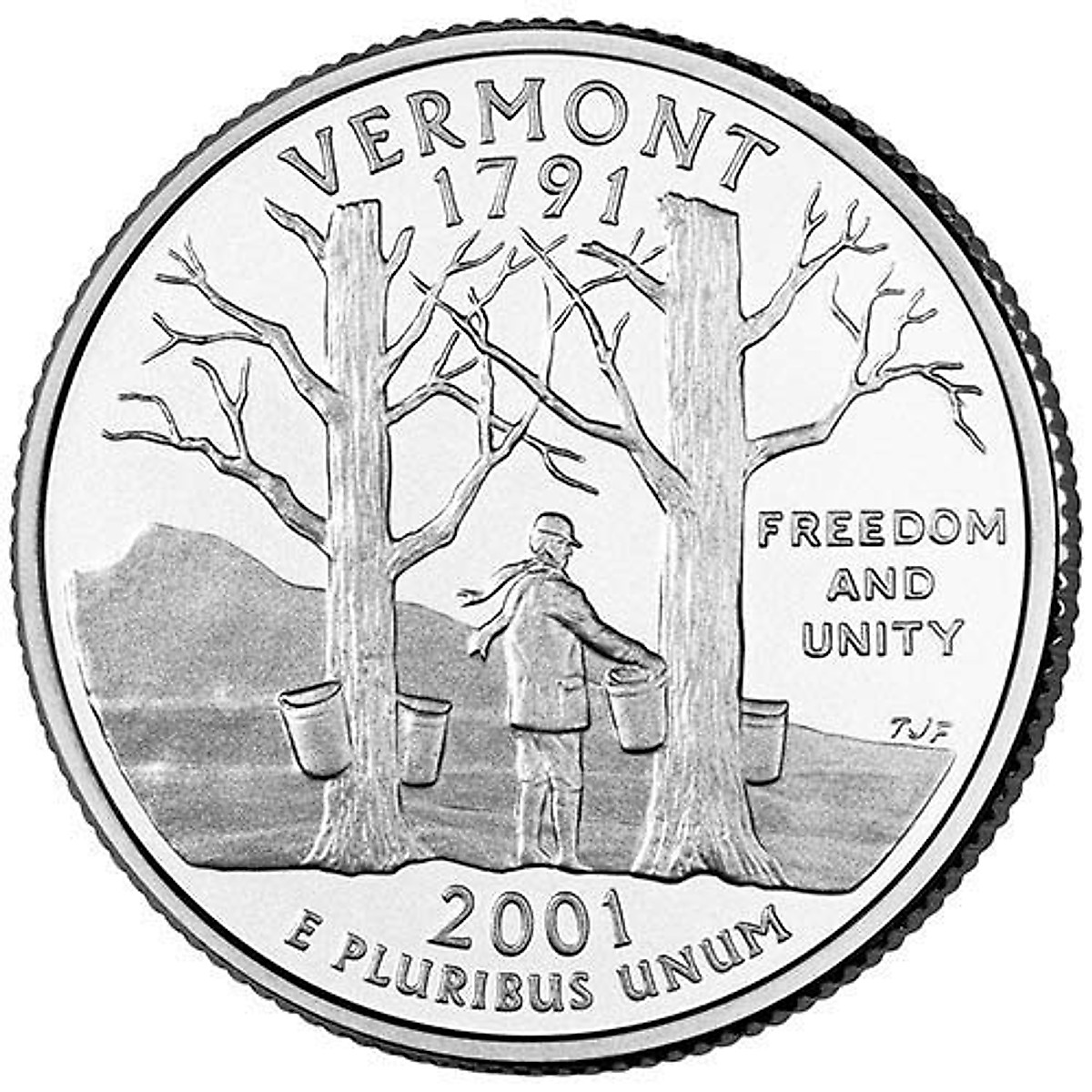 2001 D BU Vermont State Quarter Choice Uncirculated US Mint