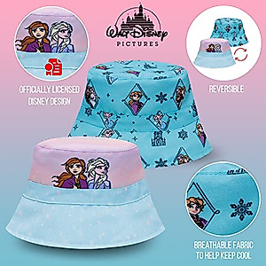 Disney Toddler Bucket Hat for Girls, Baby Girl Bucket Hat, Toddler Bucket Cap with Frozen, Minnie & Princess, Toddler Hat