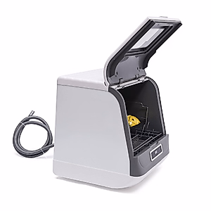 White Countertop Dishwasher Portable Kitchen Mini Dishwasher No Installation Dish Washer 1200W Smart Dish Washing Machine Home for Apartments Dorms RV