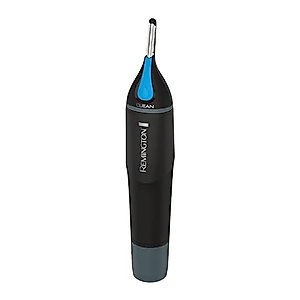 Remington Nose, Ear & Detail Trimmer with CLEANBoost Technology for Easy Washing, Eyebrow Trimming Comb Attachment, Black