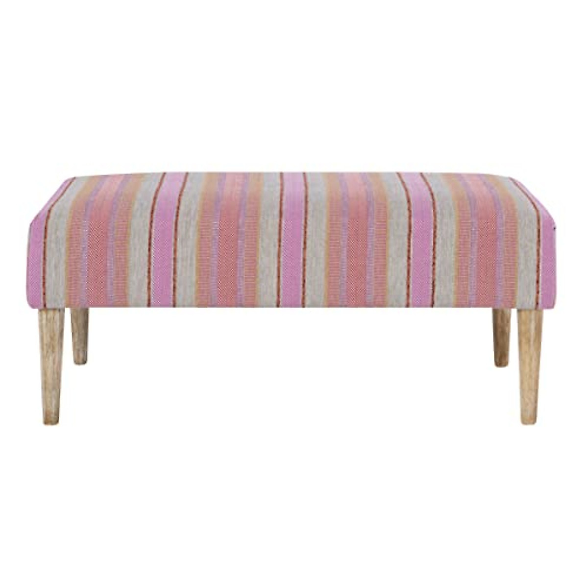 Linon Home Decor Products Pink Stripe Linon Yanni Bench