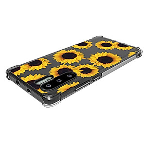 Zoeirc Case for Huawei P30 Pro VOG-L29 VOG-L04 Clear Case for Girls Women, Soft TPU Shockproof Protective Transparent Case Cover for Huawei P30 Pro (Sunflower)