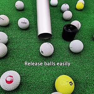 Golf Ball Retriever Professional Picker Durable Aluminum Golf Ball Shag Tube Release Retrievers Collector Practice Pick-up Sucker Tool, 39 Inch