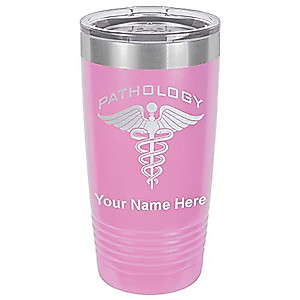 LaserGram 20oz Vacuum Insulated Tumbler Mug, Pathology, Personalized Engraving Included (Light Purple)
