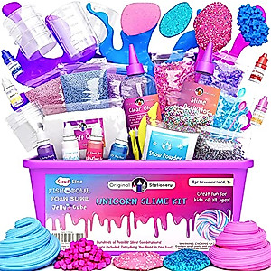 Original Stationery Unicorn Slime Kit, Slime Kit for Girls 10-12 to Make Amazing Unicorn Slime for Girls and Glow in The Dark Unicorn Slime for Kids