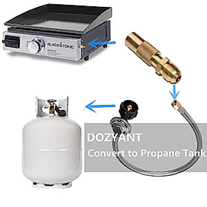 3/8" Male Flare Adapter Conversion Fitting for Blackstone Tabletop Grill - 17 Inch and 22 Inch Portable Gas Griddle Connect RV Trailer Extension Hose