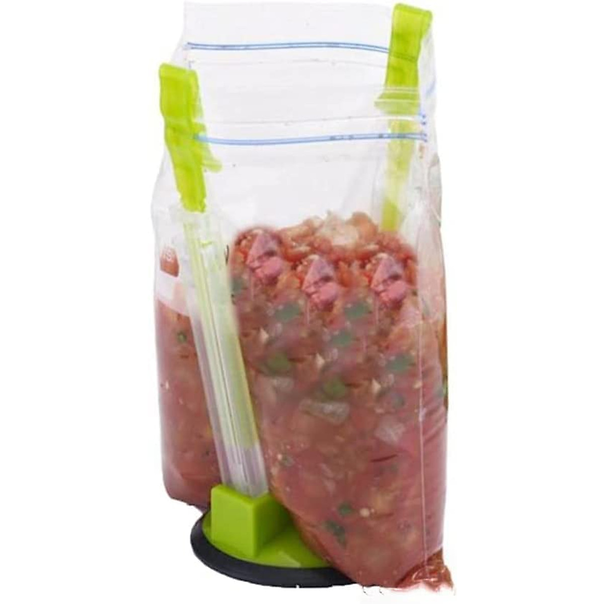 Baggy Rack Hands-Free Clip Food Storage Freezer Baggy Holder,Bag Holder For Plastic Bags Stand