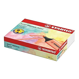 STABILO Highlighter BOSS ORIGINAL Pastel - Pack of 10 - Pink Blush