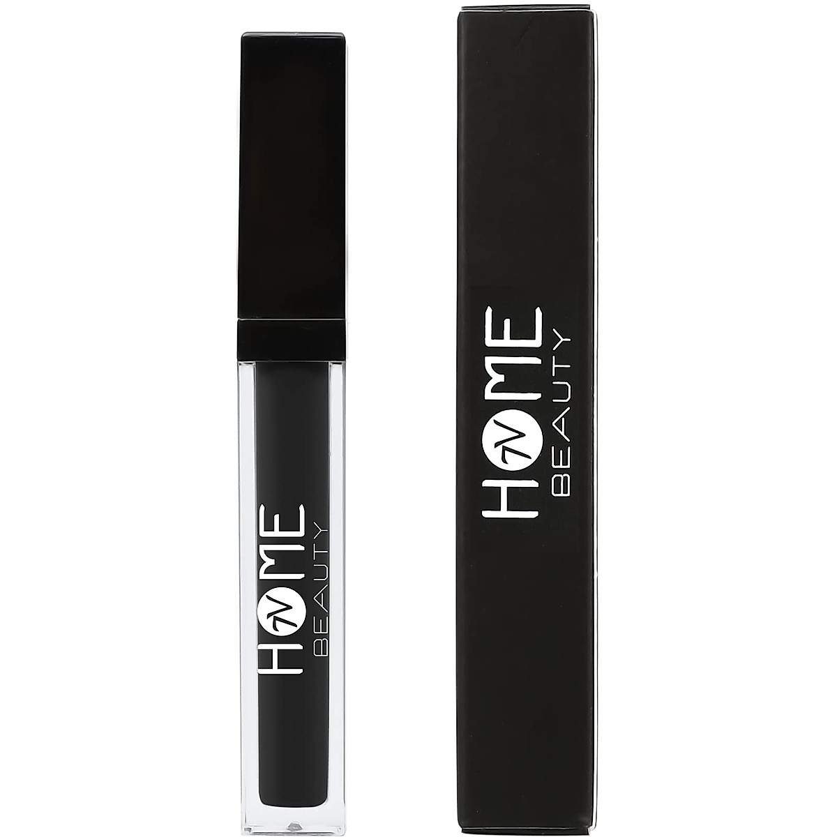 7V HOME BEAUTY Black Matte Liquid Lipstick, Long Lasting High Pigmented Non-stick Waterproof Black Lipstick (5ml, 723)