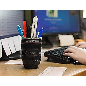 Tmango Camera Lens Coffee Mug With Lid, Photo Coffee Cup, Stainless Steel Thermos Lens Mug Leak Proof, Great Gifts for Photographers Men and Women