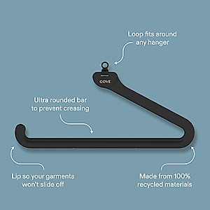 Hangers for Long Garments by Cove (5-Pack) | Space Saving Clothes Hangers for Long Dresses, Jumpers, Blankets & Closet Organization | Perfect for Travel | Made from 100% Recycled Materials