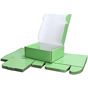 PHAREGE 12x9x4 inch Gift Shipping Boxes Bulk 20 Pack Green, Tab Lock Tuck Top Mailing Boxes for Packaging Small Business, Medium Cardboard Mailer Boxes for Wrapping Present