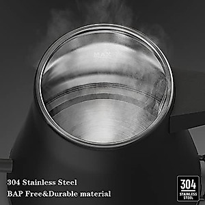 YESERLI Electric Gooseneck Kettle,1200W Electric Kettle 1L for Pour-Over Coffee & Tea, Precise Water Flow, Auto Shutoff & Anti-dry Protection, Ergonomic Handle Design, 100% 304 Stainless Steel, 1L