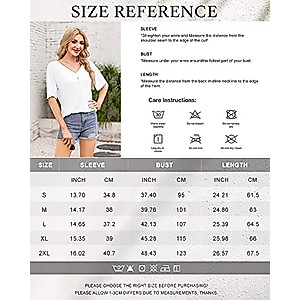NIUBIA Women's Fashion Summer V-Neck Half Sleeves Oversized T Shirt Casual Loose Basic Tops Green