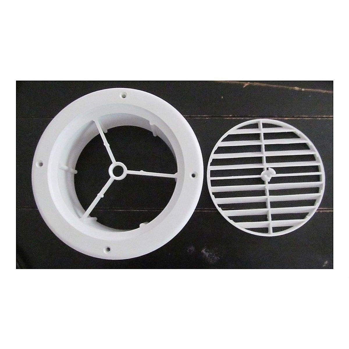 7" Round White Ceiling A/C Vent 2" Extension Used in Newmar Other RV Motorhome