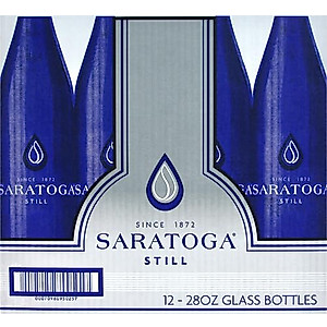 Saratoga Natural Spring Water - 28 oz. (Non-Carbonated, Pack of 12)