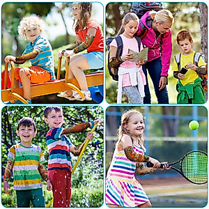 Jecery 16 Pcs Temporary Tattoo Sleeve for Kids, Fake Slip on Arm Sunscreen Sleeves, UV Sun Protection Cooling Arm Sleeves for Kid Child