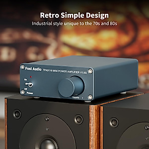 Fosi Audio V1.0G 2 Channel Class D Mini Stereo Amplifier for Home Speakers TPA3116 50W x 2 with Power Supply