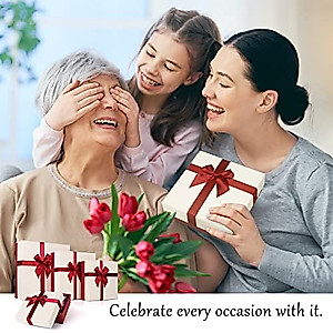 Eerbaier Gift Boxes with lids for Presents, Red Gift Box with Cream Lids, Nested Red Boxes for Gift, Gift Wrap Box Suitable for All Occasions (Red/Cream)