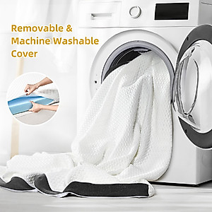 YITAHOME Memory Foam Mattress Topper Queen, 3 Inch Gel Firm Bed Toppers, Breathable Soft Vents Holes Mattress Pad with Removable Washable Cover