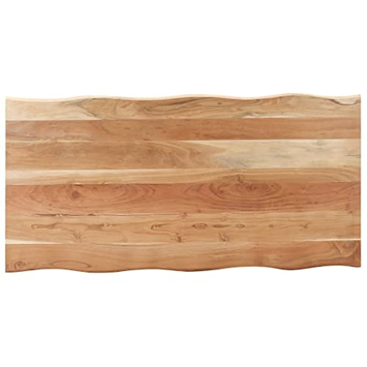 YPWRENH Cocktail Table Farmhouse End Tables Dining Table with Live Edges 55.1"x23.6"x29.5" Solid Acacia Wood for Dining Room, Kitchen or Living Room