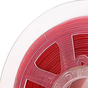 Gizmo Dorks 1.75mm PLA Filament 1kg / 2.2lb for 3D Printers, Translucent Red