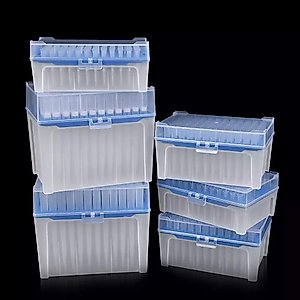 1000µL Filtering Pipette Tips - Universal Filter Pipette Tips - Racked,RNase/DNase Free & Pyrogen Safe, Clear, 96 Tips/Rack Pk x 10 Racks（960 Tips）