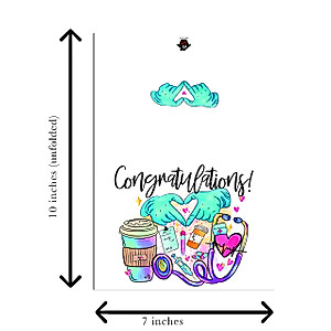 Red Door Inspirations Nursing School Graduation Card, Includes single card and envelope. (Nursing Graduate Card)