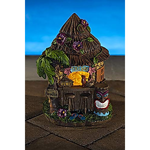 VP Home Tiki Hut Solar Light for Home and Outdoor Decor, Tiki Hut Solar Powered Flickering LED Garden Light Backyard Tiki Hut Backyard Decoration Tiki Hut Solar Powered LED Garden Light