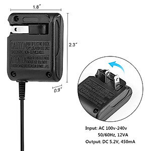Charger for Gameboy Advance SP, AC Adapter for Nintendo DS Console, USB Power Cable for GBA SP Wall Travel Cord